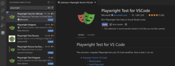 Playwright VS Code extension Installation and Execution – Vinoth Tech ...