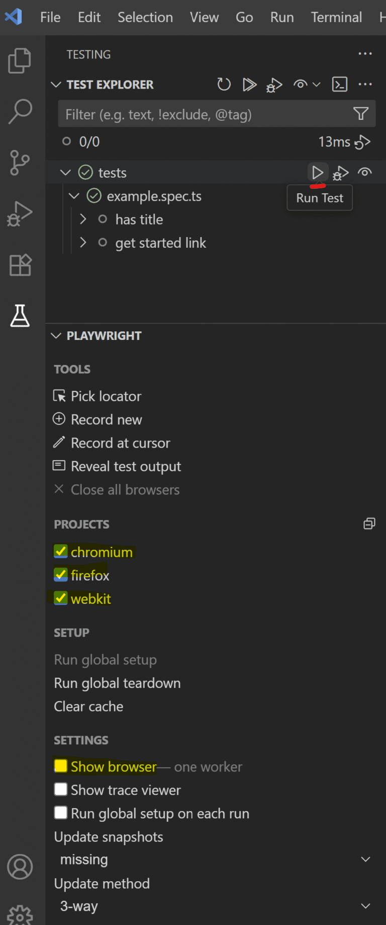 Playwright VS Code extension Installation and Execution – Vinoth Tech ...